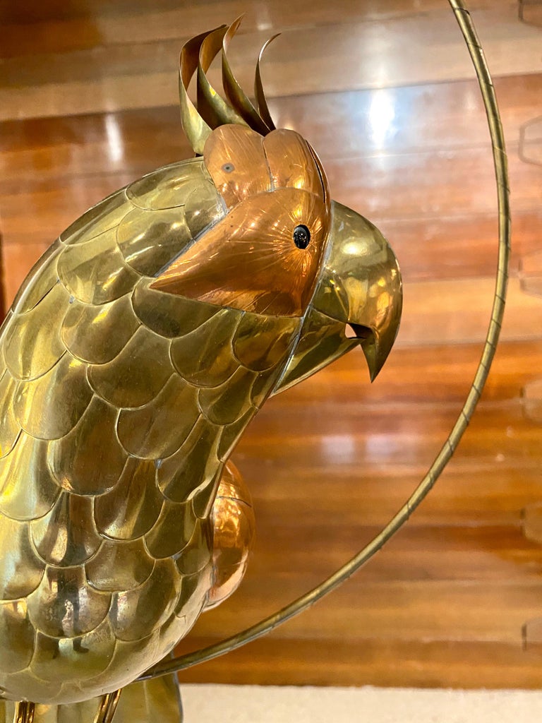 Sergio Bustamante Cockatoo Sculpture, 1970s at 1stDibs