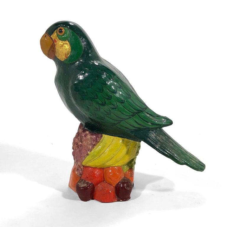 Sergio Bustamante Papier Mâché Parrot Sculpture at 1stDibs