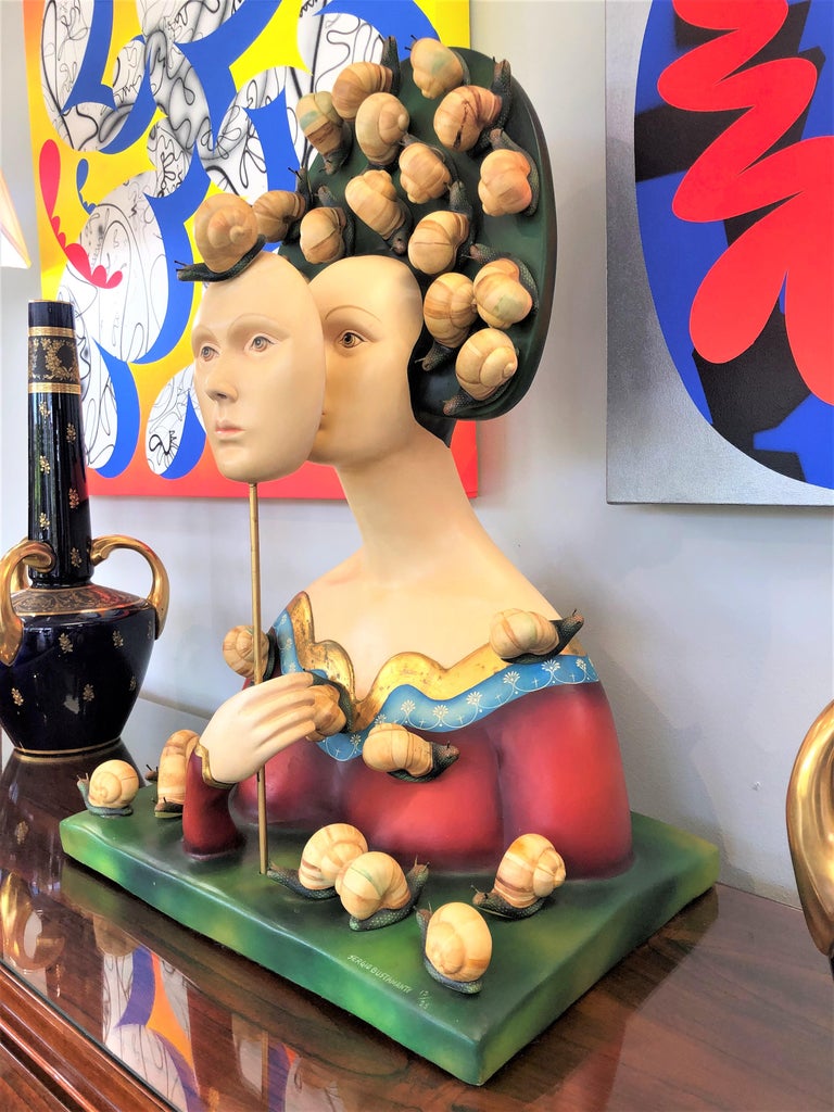 Sergio Bustamante Surrealist Figurative Sculpture, Papier Mache and ...