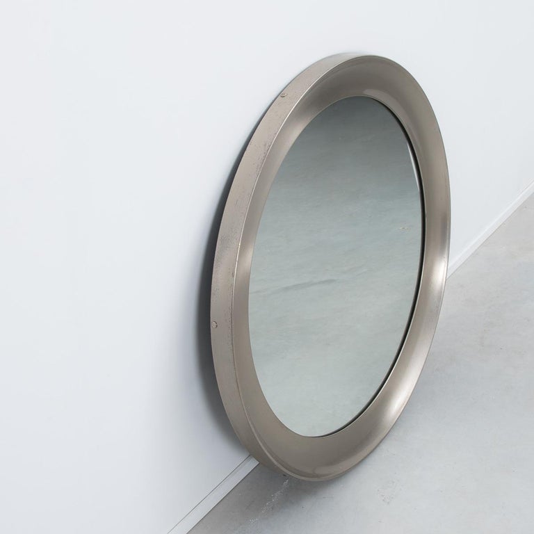 Sergio Mazza Narcisso Round Nickel Mirror Artemide, Italy, 1960 For ...