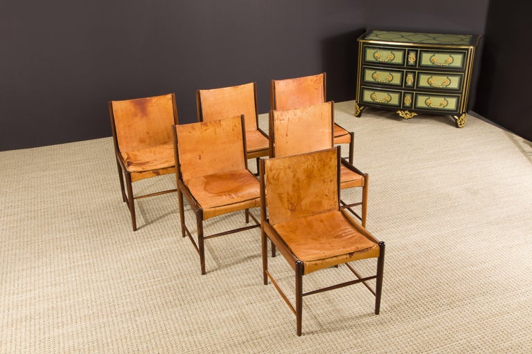 Sergio Rodrigues for Oca Jacaranda and Leather Cantu Chairs, c 1959 ...