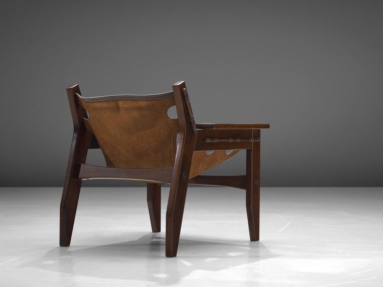 Sergio Rodrigues for OCA 'Kilin' Lounge Chair in Wood and Leather For ...