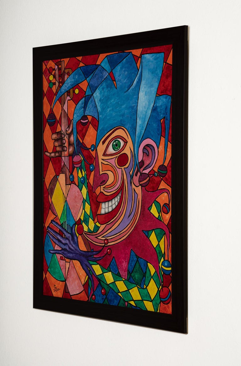 Sergiy Andreyev - Jester In Blue - Original Oil Painting 48" x 36" For ...