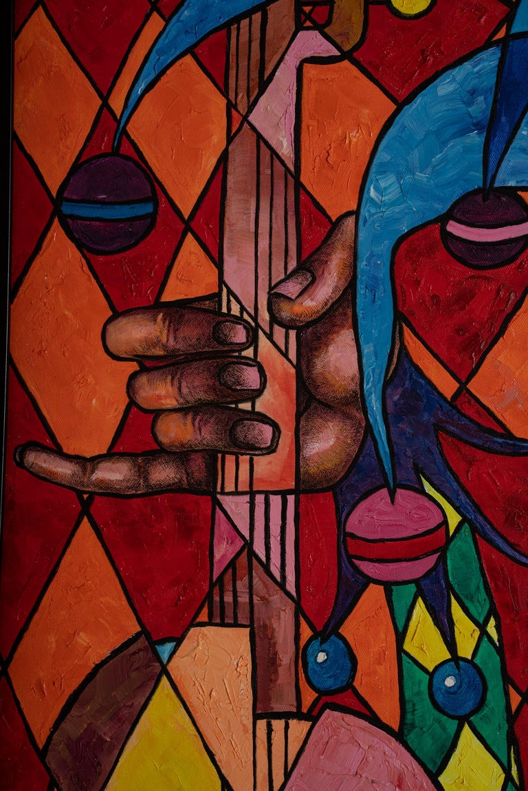 Sergiy Andreyev - Jester In Blue - Original Oil Painting 48" x 36" For ...