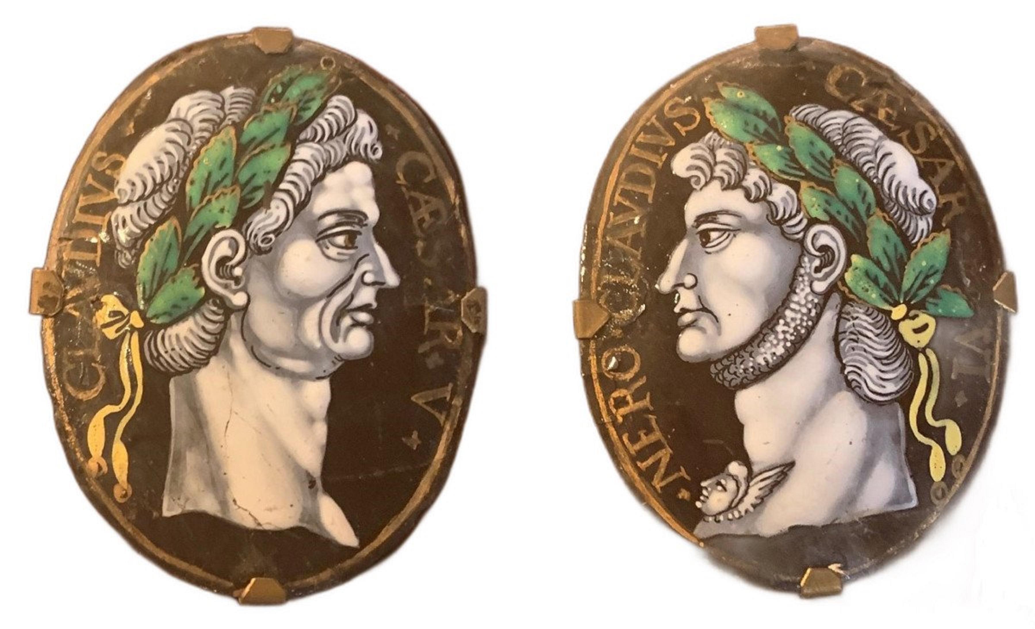 Series of Roman Emperors Enamels of Limoges 17th Century For Sale at ...