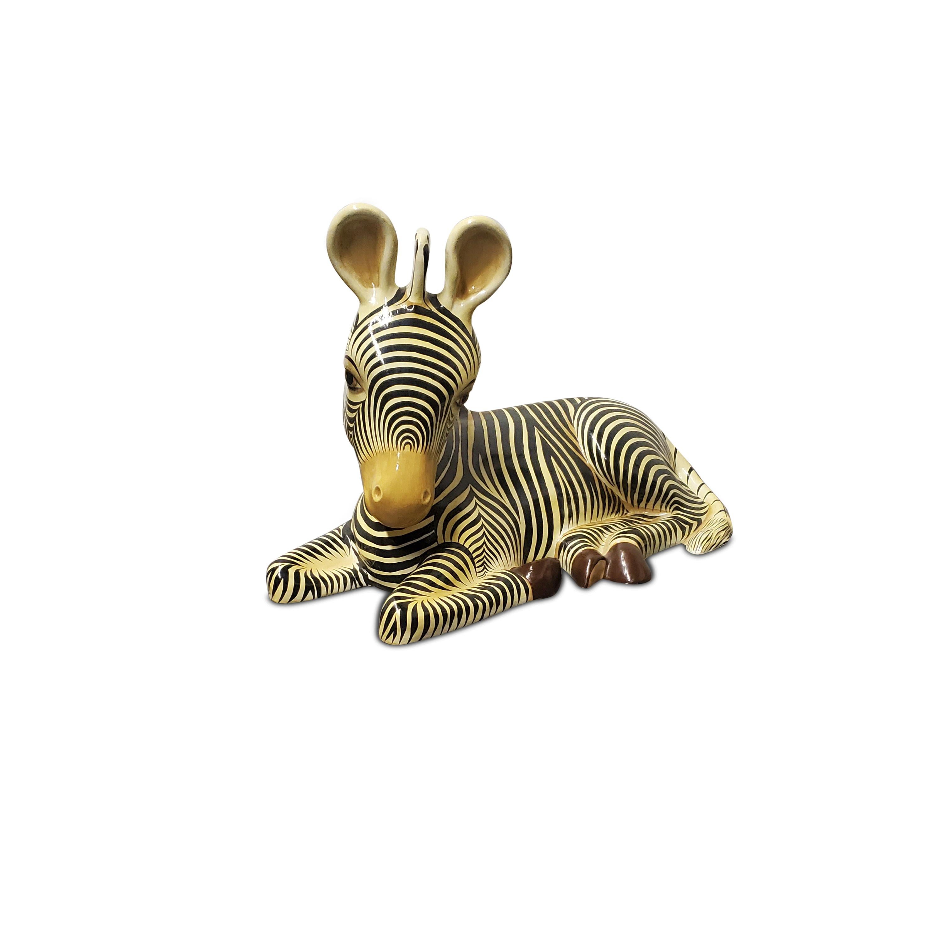 Sermel Tonala Paper Mache Zebra Sculpture For Sale at 1stDibs | mexican ...