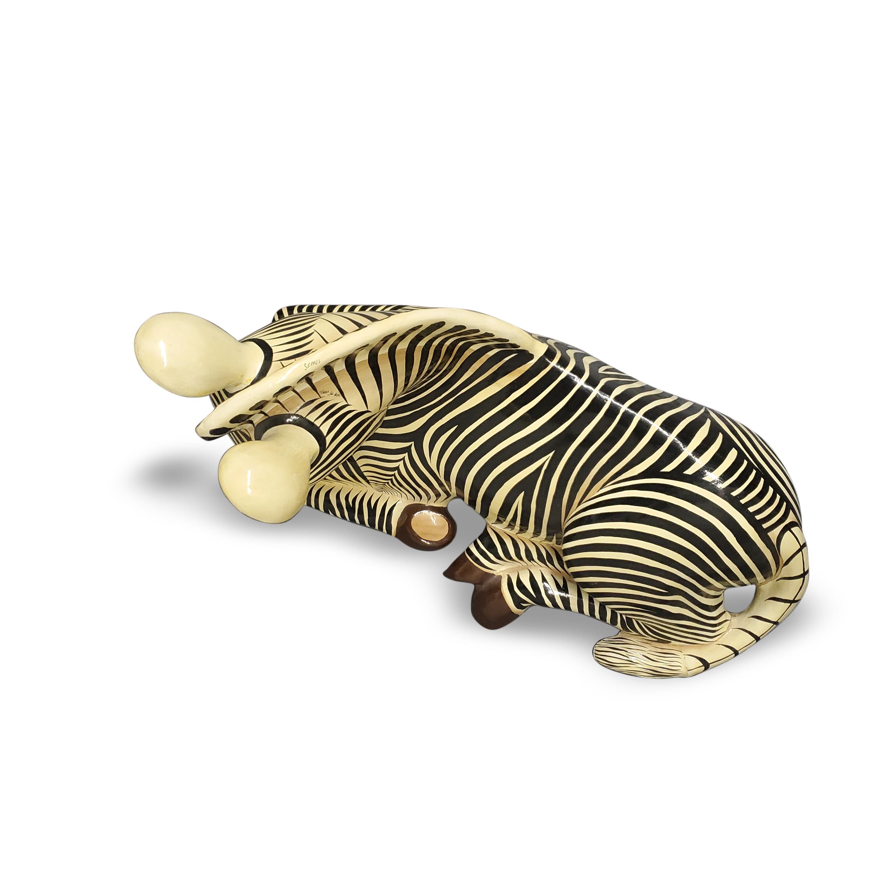 Sermel Tonala Paper Mache Zebra Sculpture For Sale at 1stDibs | mexican ...
