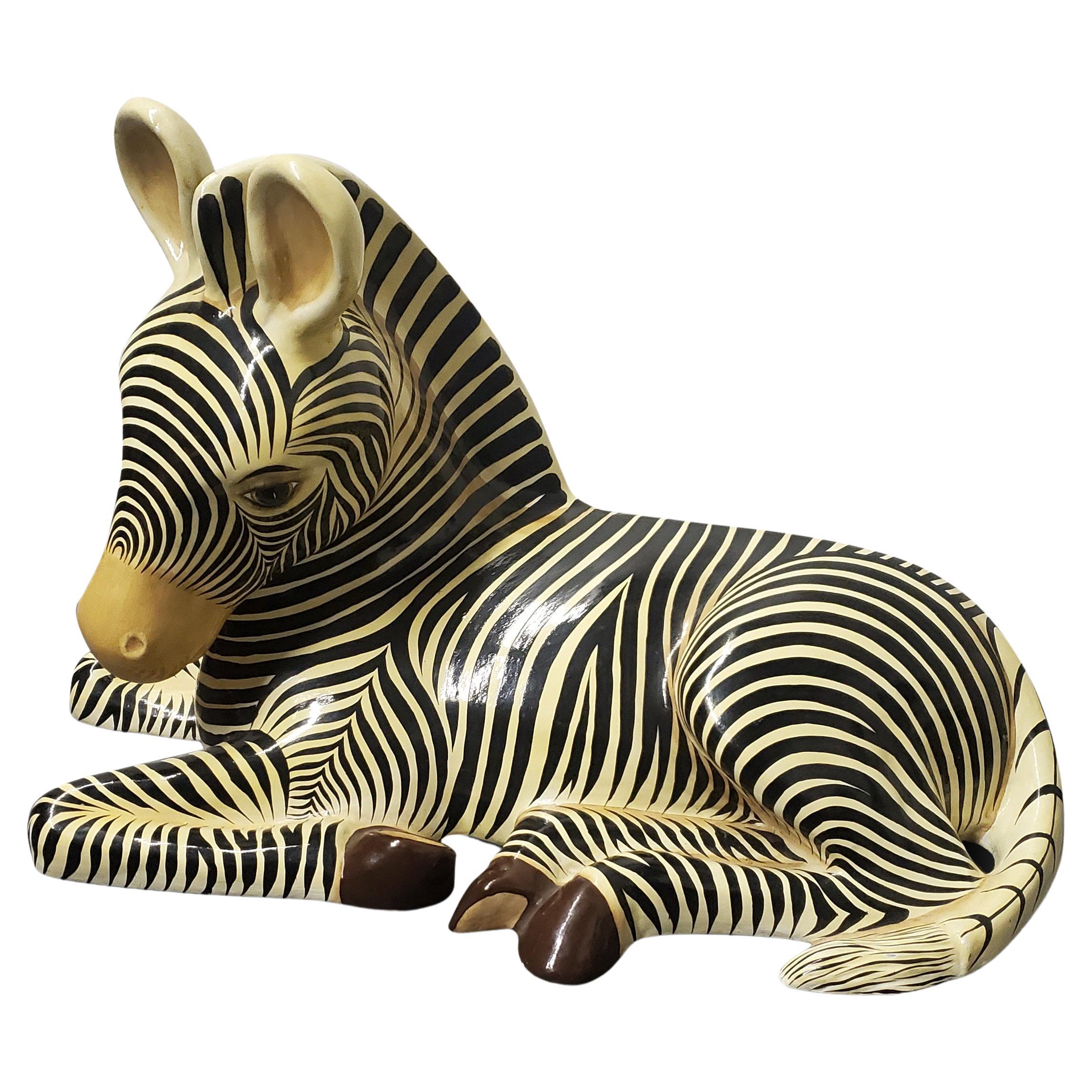 Sermel Tonala Paper Mache Zebra Sculpture For Sale at 1stDibs | mexican ...