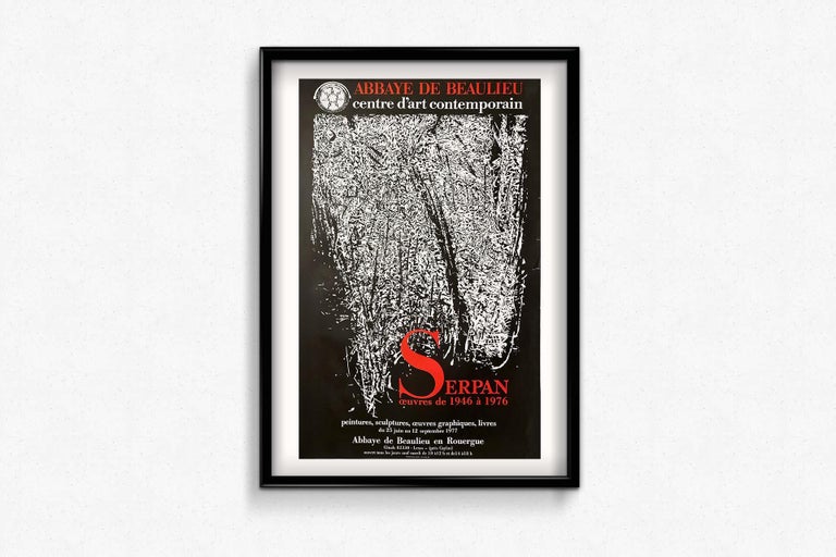 Serpan - Original poster of Serpan's exhibition in 1977 at the Beaulieu ...