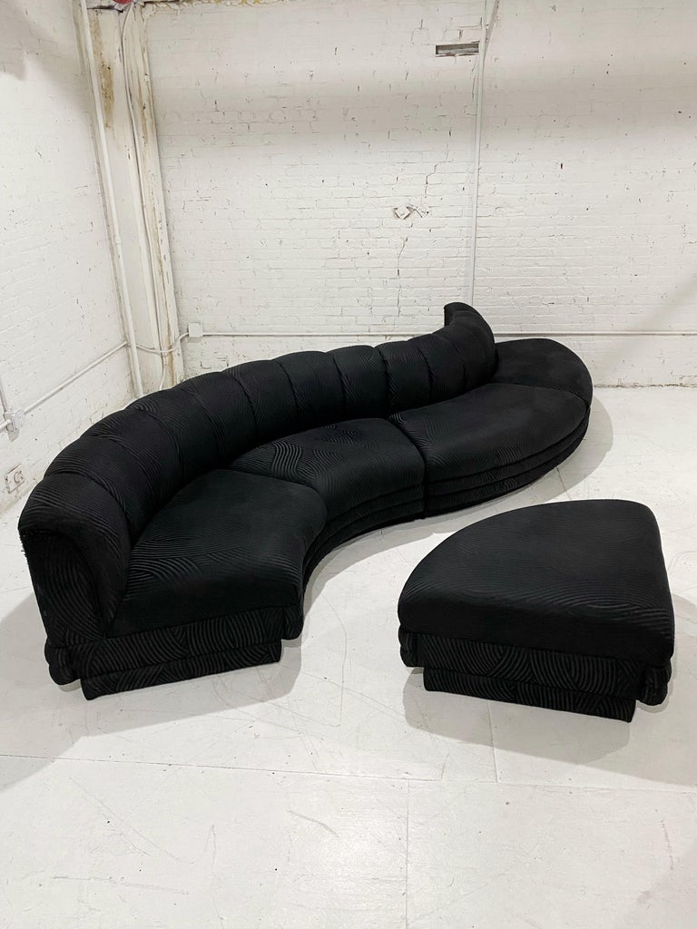 Serpentine 3 Piece Sectional by Jackson Chair Co For Sale at 1stDibs