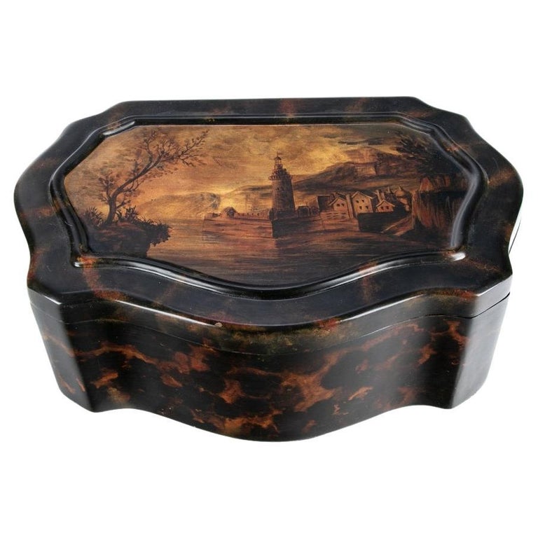 Serpentine Faux Tortoise Finish Box For Sale at 1stDibs