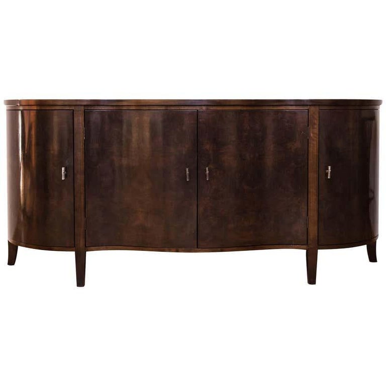 Serpentine Front Buffet in Burl Walnut at 1stDibs