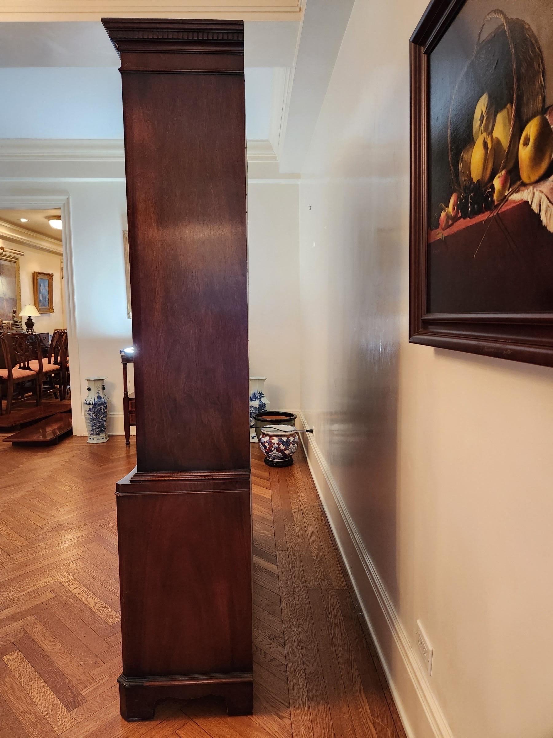 Serpentine Mahogany Breakfront Cabinet by Fancher Furniture Co., 20th ...