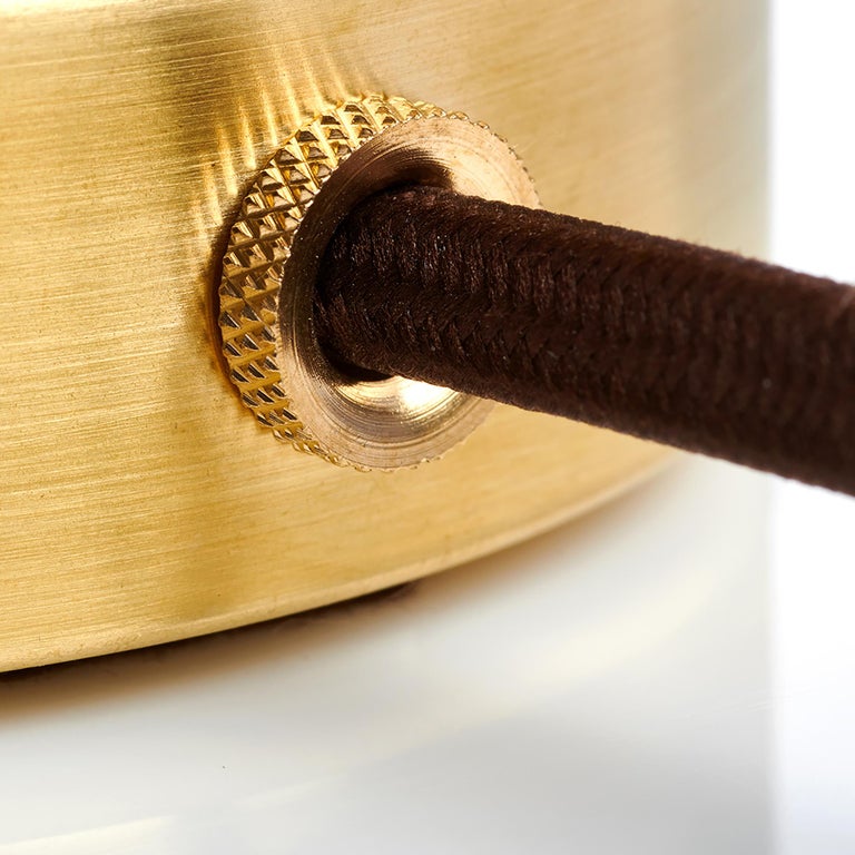 Serret Mid-Century Grey Tay Wood Veneer Table Lamp with Brushed Brass ...