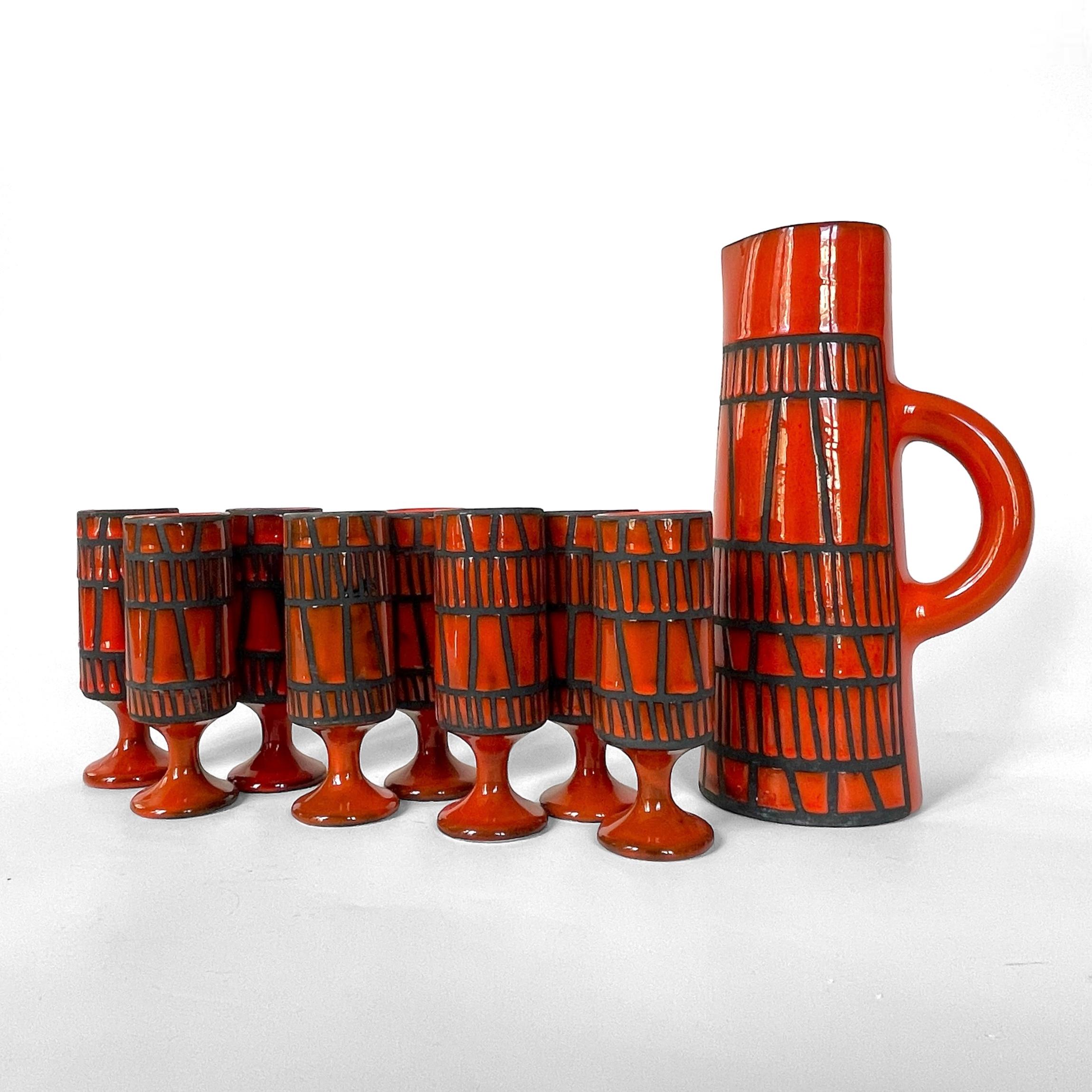 Service at orangeade Roger Capron, Vallauris 1960 For Sale at 1stDibs