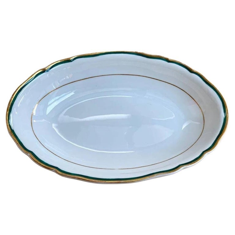 Serving Oval Dish With Golden Border Gilding from Meissen For Sale at ...