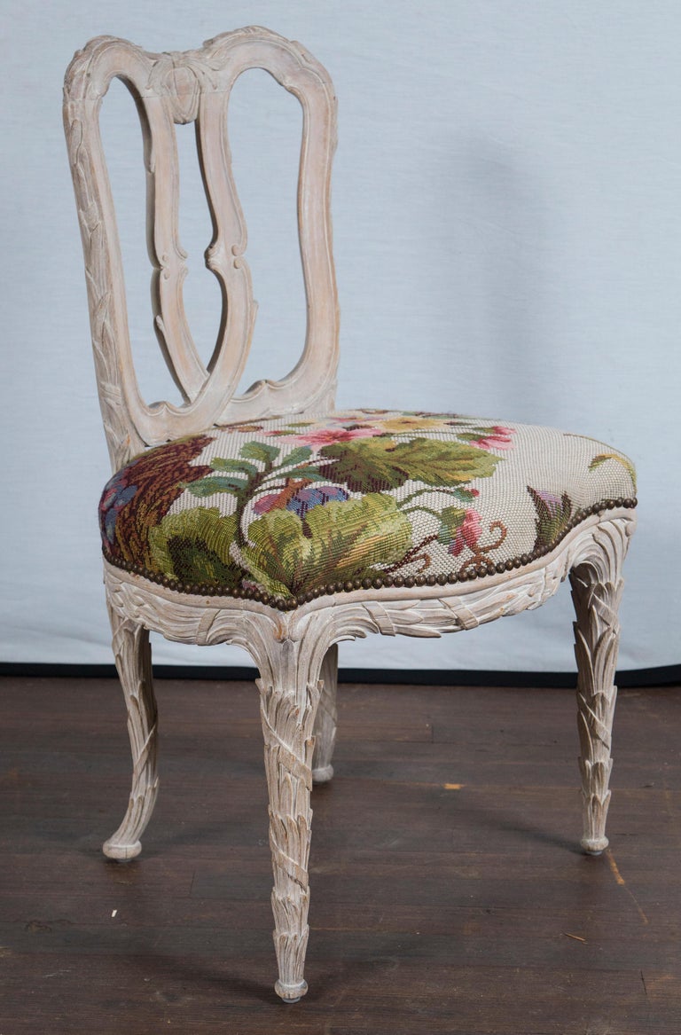 Set of 10 Carved Wood Dining Chairs, Serge Roche Style For Sale at 1stDibs