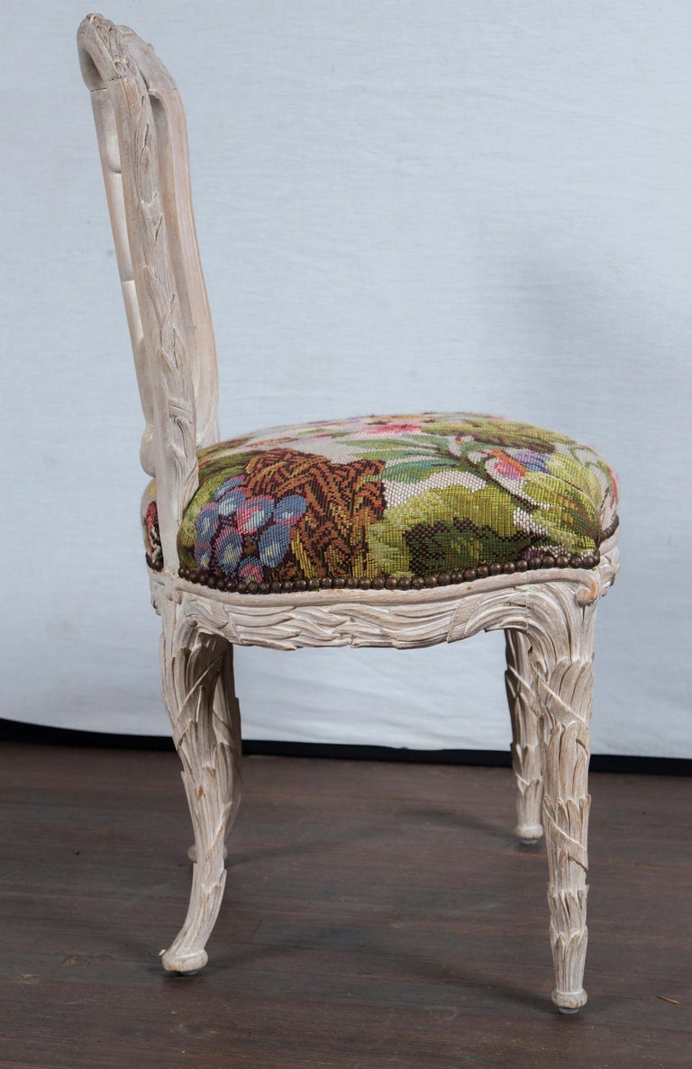 Set of 10 Carved Wood Dining Chairs, Serge Roche Style For Sale at 1stDibs