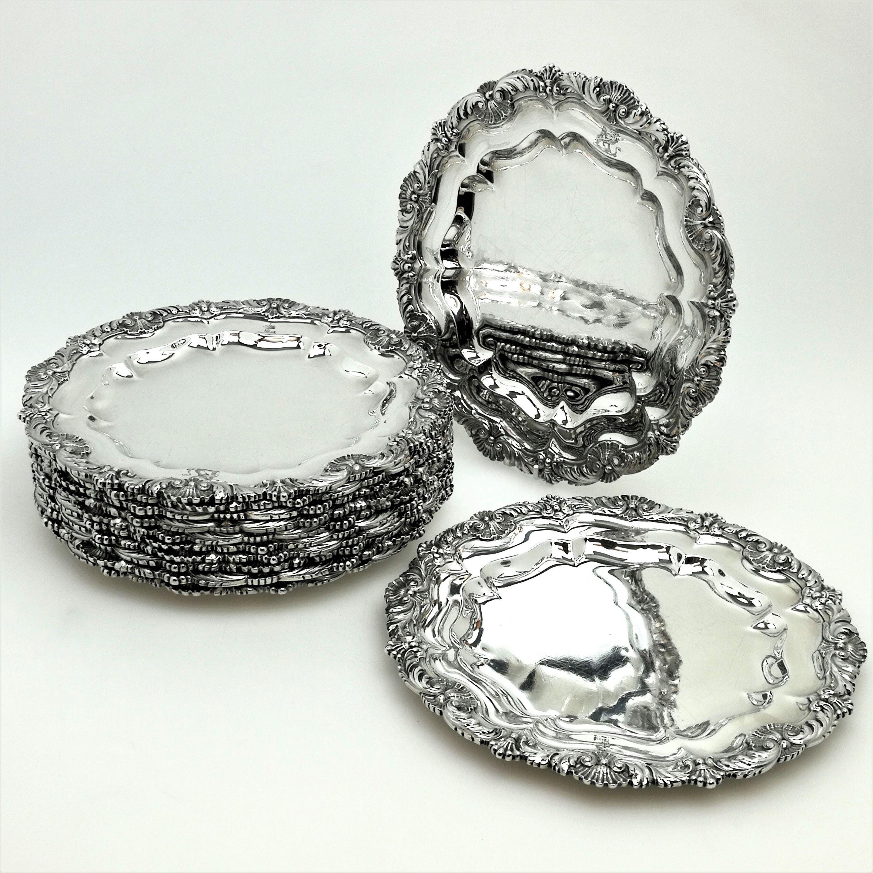 Set 12 Paul Storr Dinner Plates George III 1815 Georgian Plates at 1stDibs