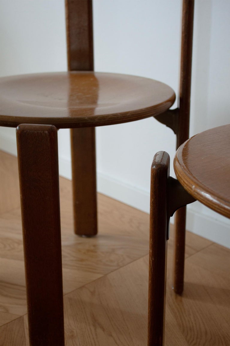 Set 1970 Bruno Rey Chairs in Beechwood by Dietiker at 1stDibs