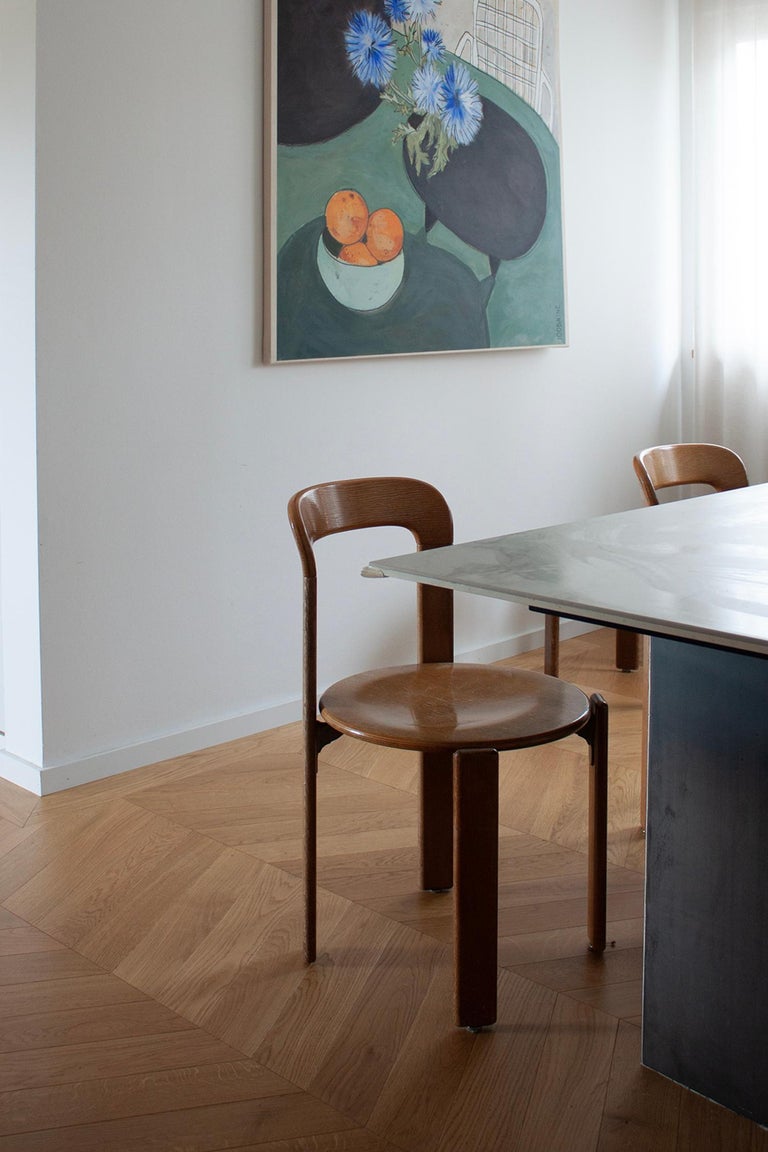 Set 1970 Bruno Rey Chairs in Beechwood by Dietiker at 1stDibs