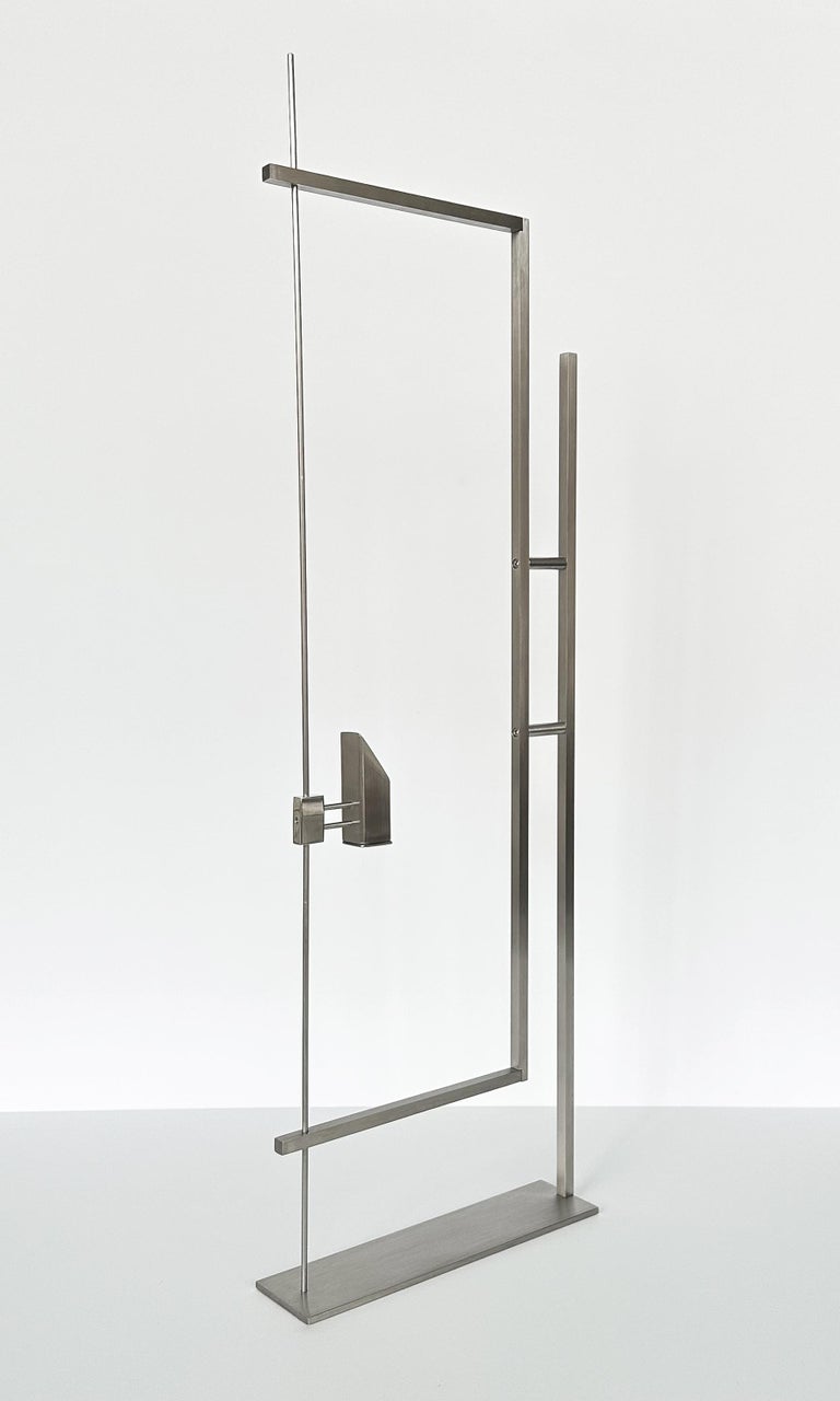 Set 2 David Zelman Steel Architectural Candlesticks For Sale at 1stDibs