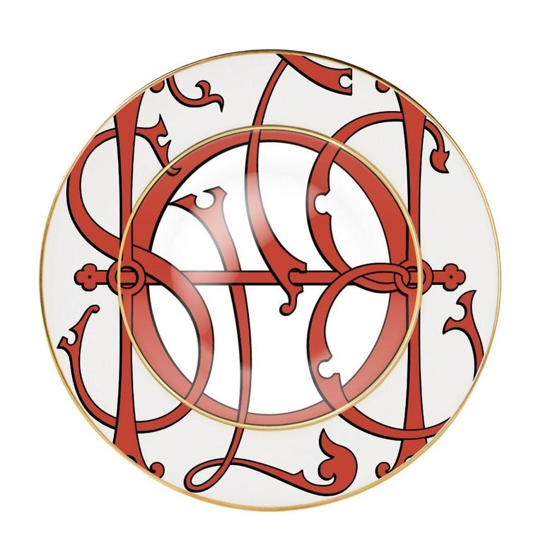 Set 2 pcs Plates Hostel collection Maison Manoï Limoges porcelain For ...