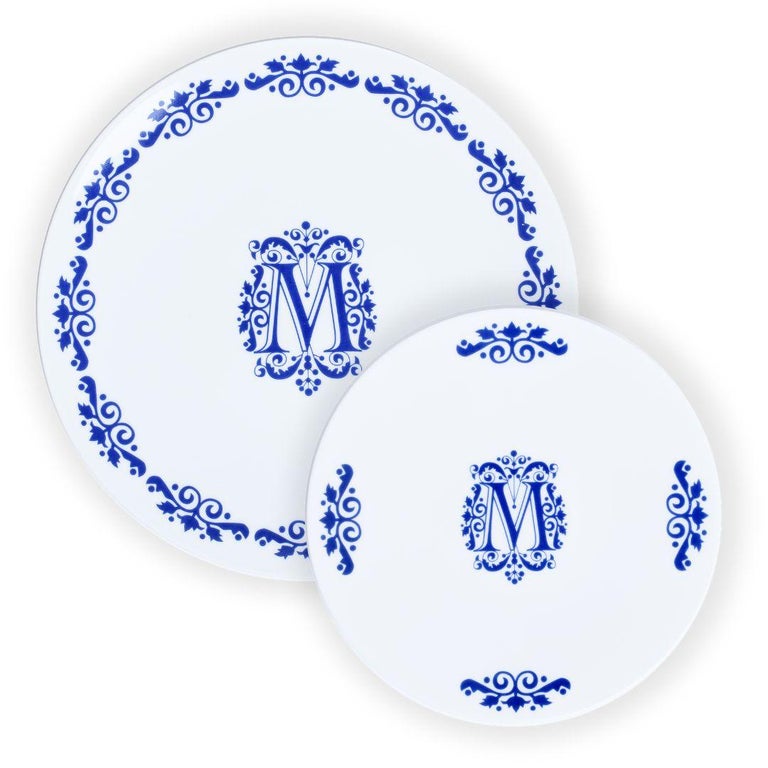 Set 2 pcs plates Ornements collection Maison Manoï Limoges porcelain ...