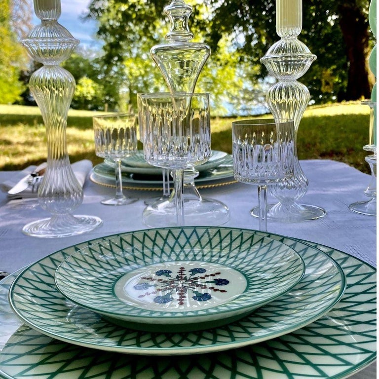 Set 2 pcs Plates Volutes collection Maison Manoï Limoges porcelain For ...