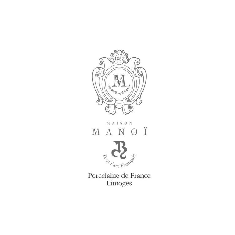 Set 2 Pcs Plates Volutes Collection Maison Manoï Limoges Porcelain For ...