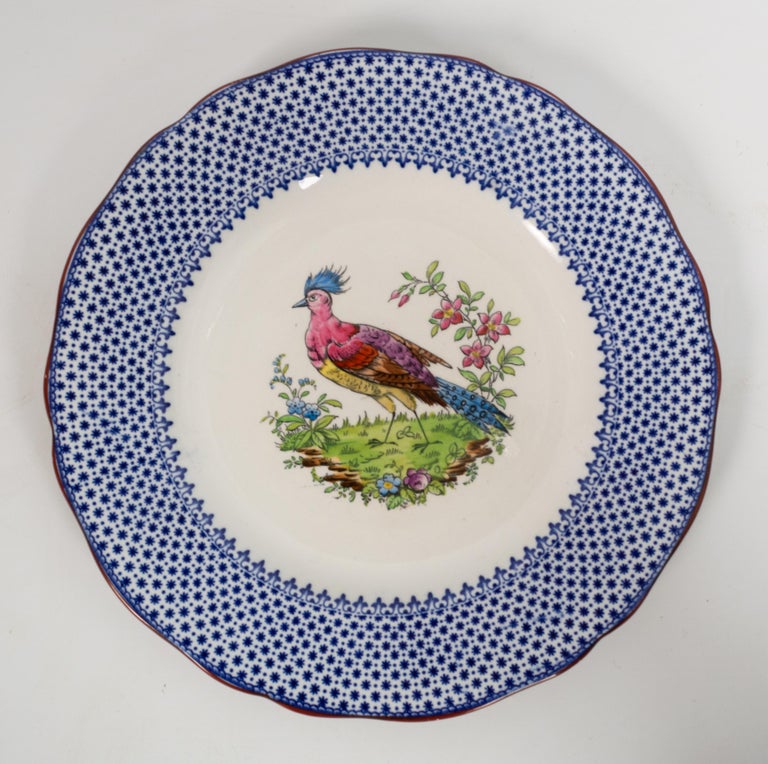 Set 3 Antique English Copeland Spode Chelsea Fantasy Bird Plates C.1910 ...