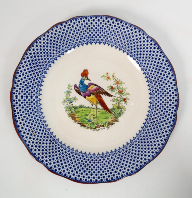 Set 3 Antique English Copeland Spode Chelsea Fantasy Bird Plates C.1910 ...