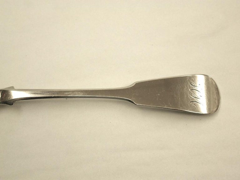Set 4 Antique Dundee Silver Fiddle Teaspoons, Dated circa 1810 ...