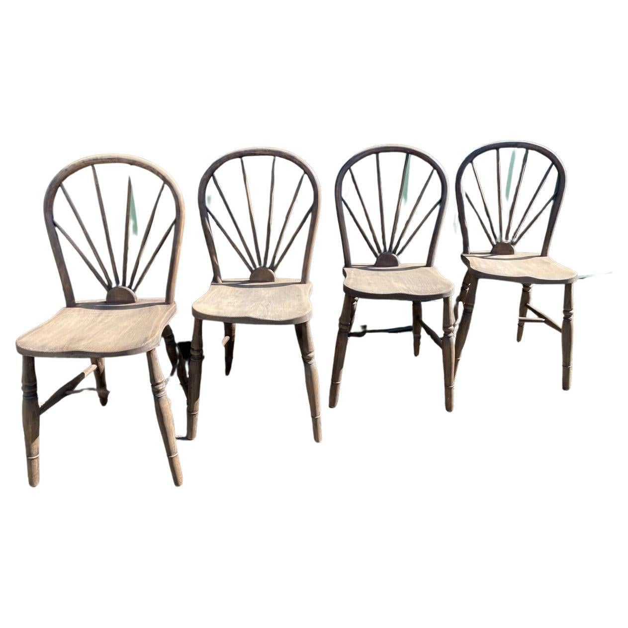 Rare Set of 6 Metal Windsor Chairs For Sale at 1stDibs