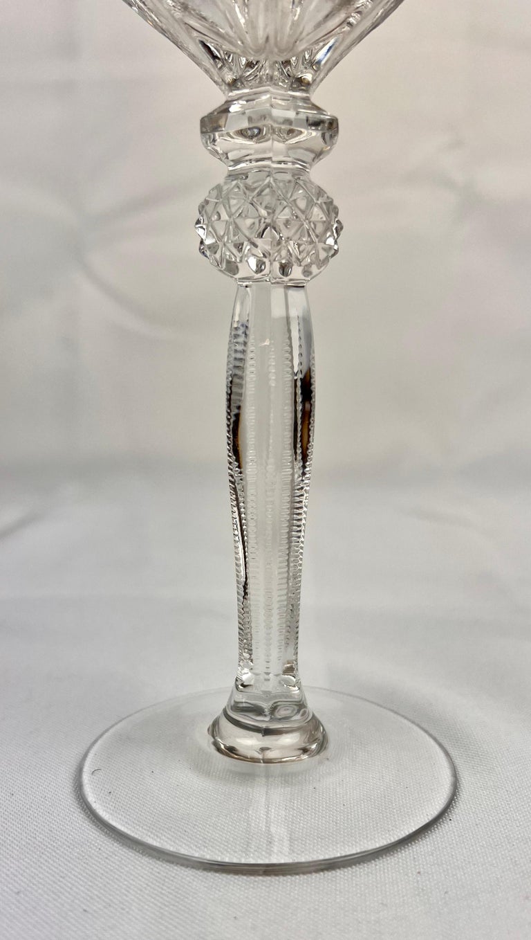 Cut Crystal Wine Glasses with Gilt Edge-Set of Four For Sale at 1stDibs ...