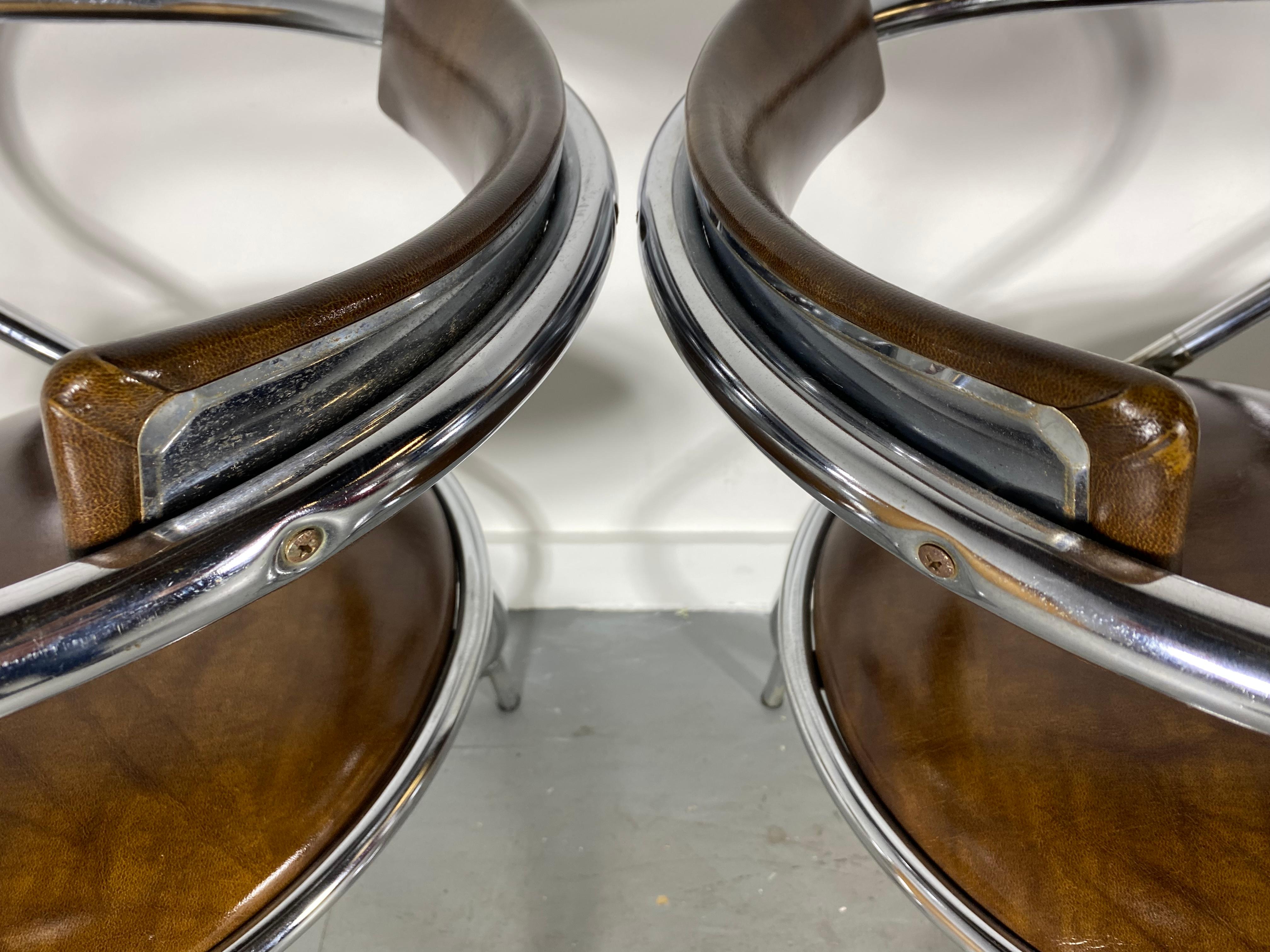 Set 4 Modernist Chrome Cantilever Chairs by Etowah Mfg, Bauhaus / Art ...