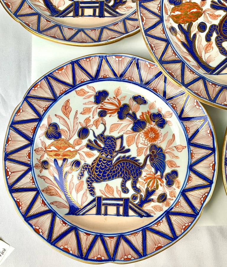 Set 6 Imari Dessert Plates Late 18th Century Turner's Patent Ironstone ...