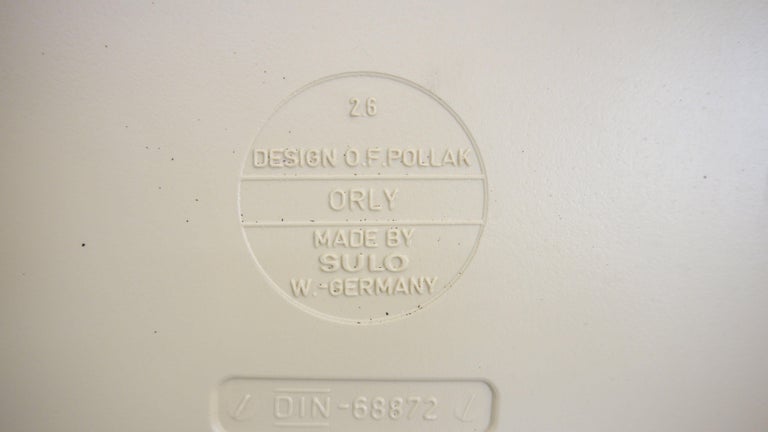 Set of 6 Off-White Stacking Chairs by O. F. Pollack, Sulo Germany 1978 ...