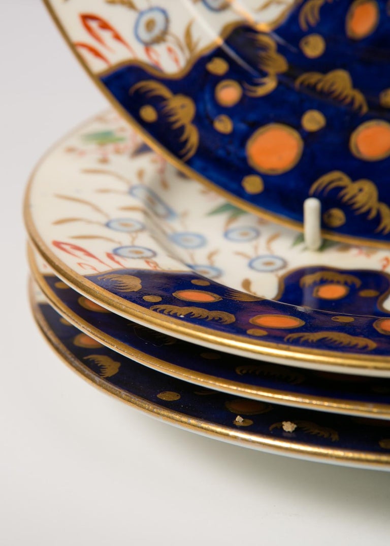 Set Dozen Antique English Imari Style Plates at 1stDibs