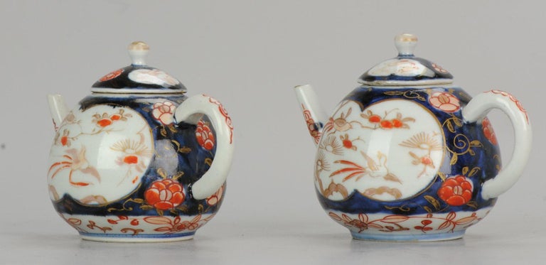 Set Antique Rare 1670-1690 Japanese Imari Porcelain Teapot Arita Edo ...