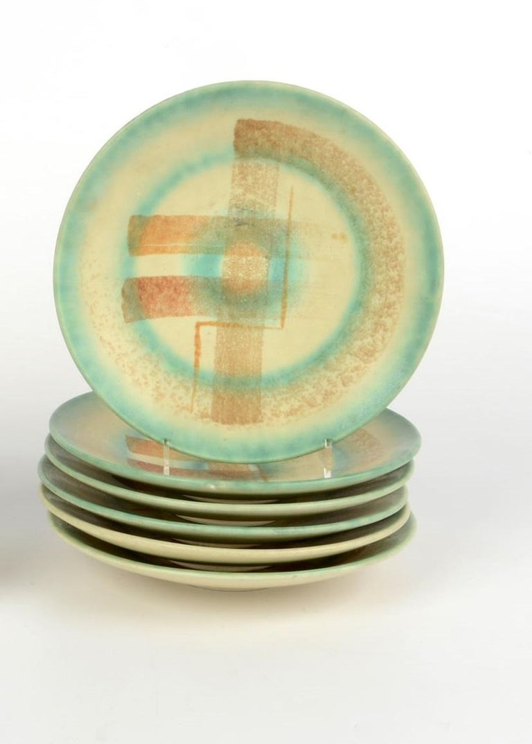 Set Antique / Vintage German Art Deco Ceramic Plates 1920-1930 ...