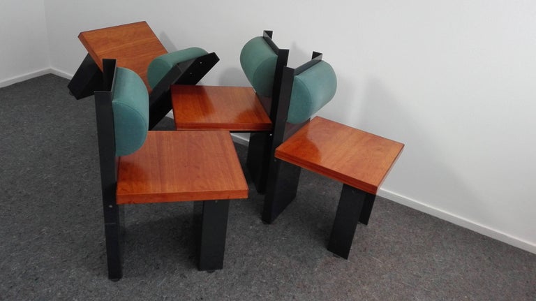 Set of Cubist Industrial Design Chairs Memphis Style, 1990s For Sale at ...