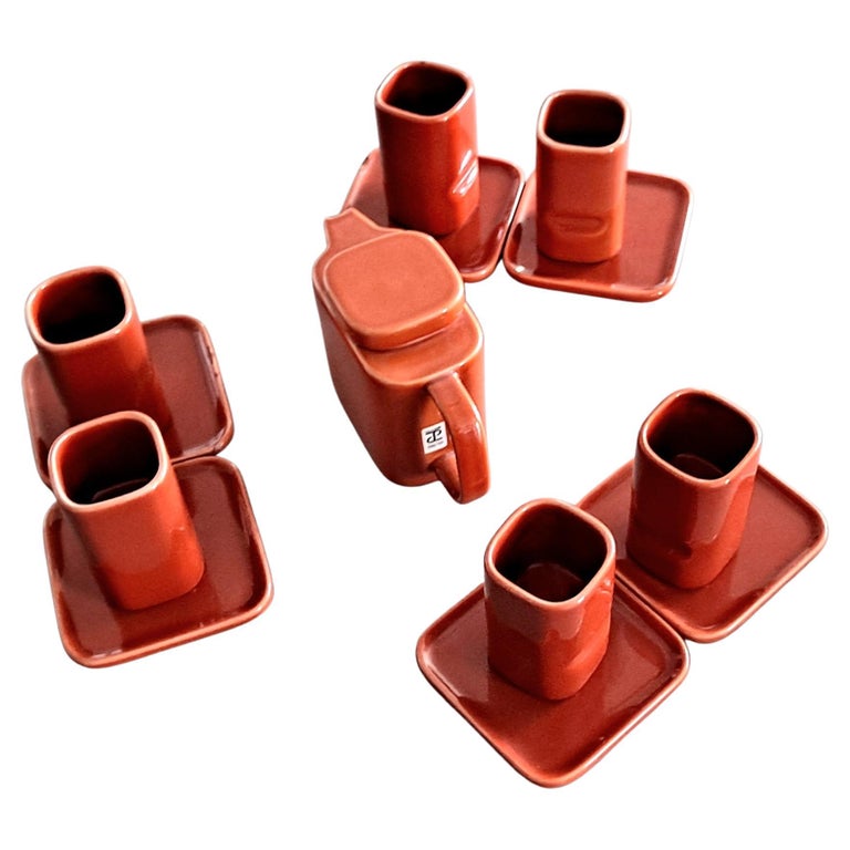 Set for Six People for Tea and Espresso by Ceramica Franco Pozzi Milano ...