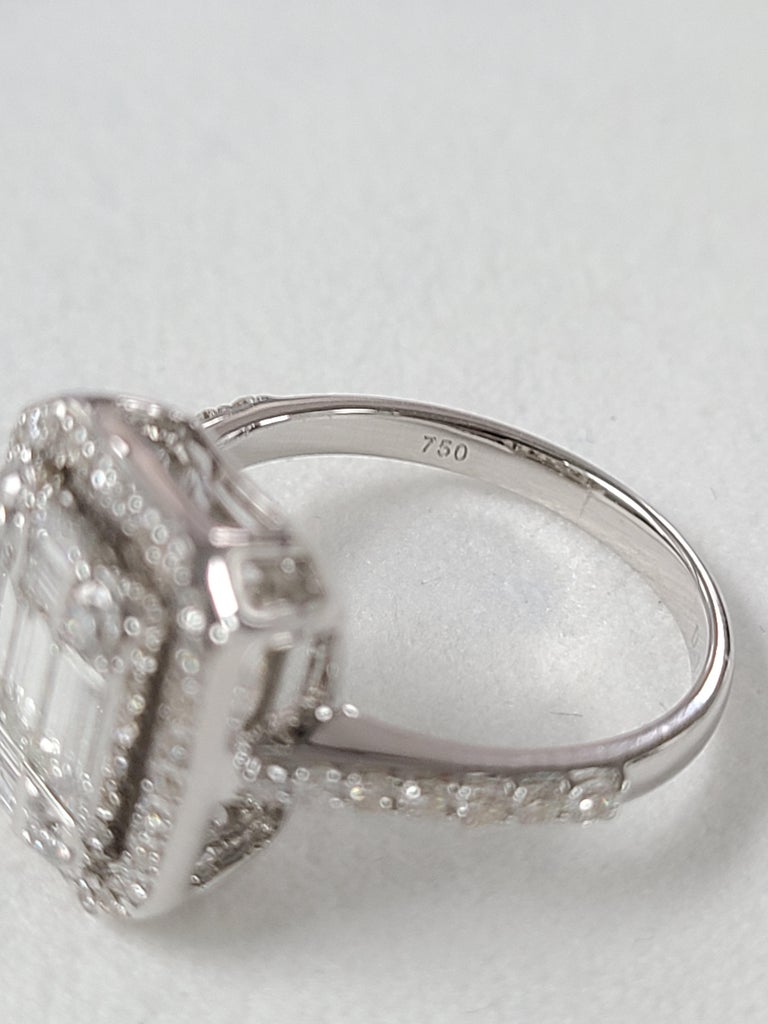 18 Karat Gold Diamond Invisible Pressure Setting Ring at 1stDibs