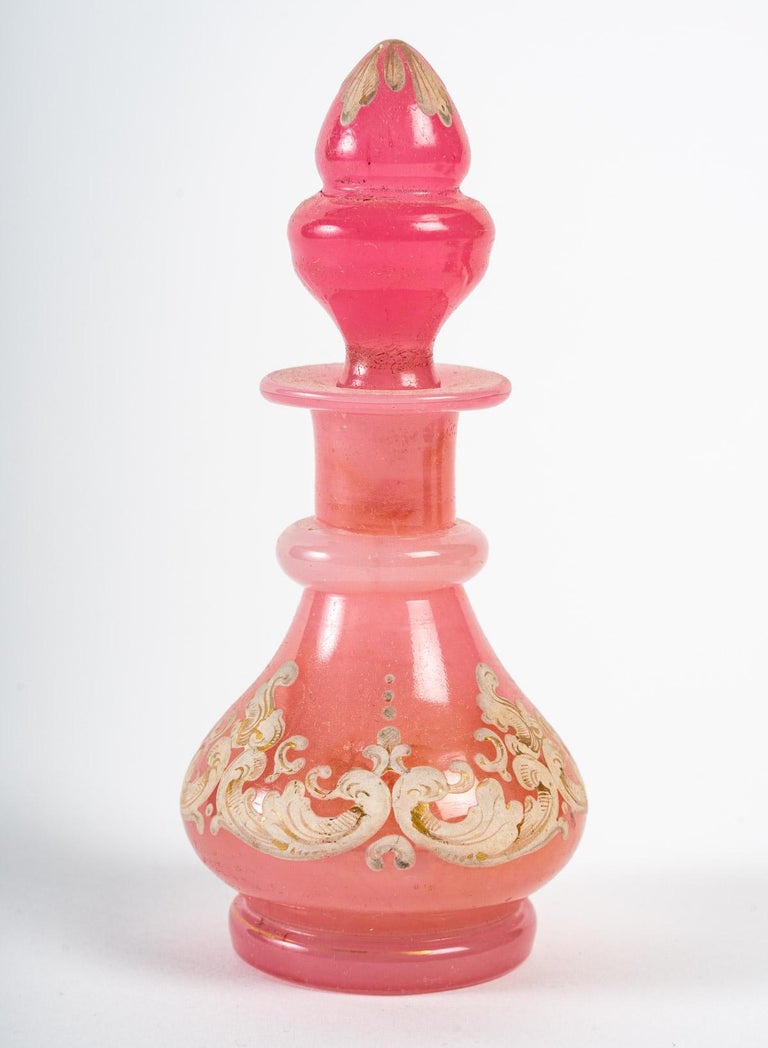 Set in Pink Opaline of the Bottles and the Boxes at 1stDibs