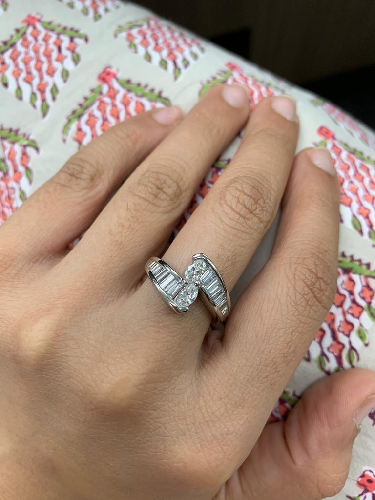 Platinum PT900 Diamond Ring For Sale at 1stDibs | pt900 ring price ...