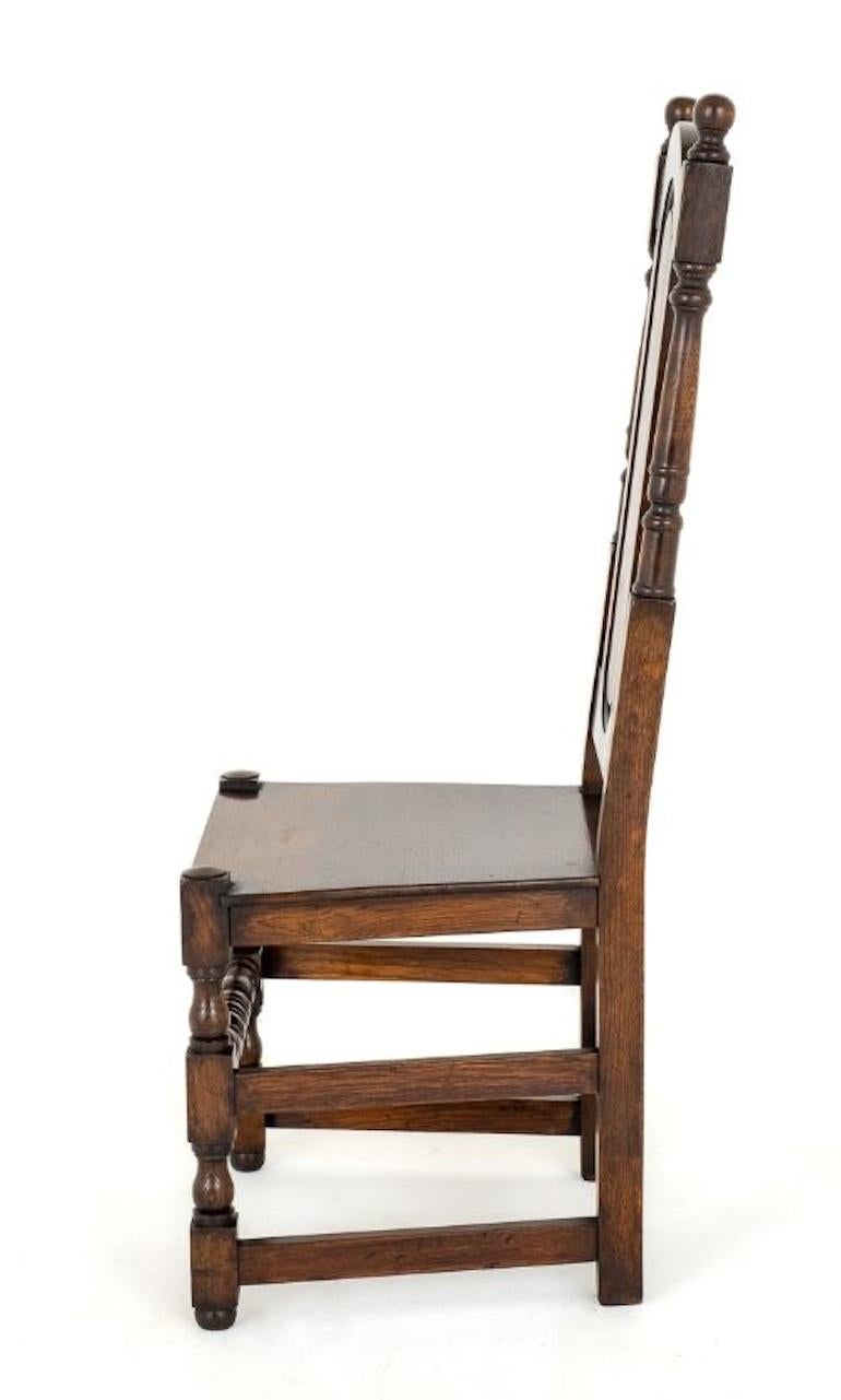 Set Oak Dining Chairs Tudor Farmhouse For Sale at 1stDibs