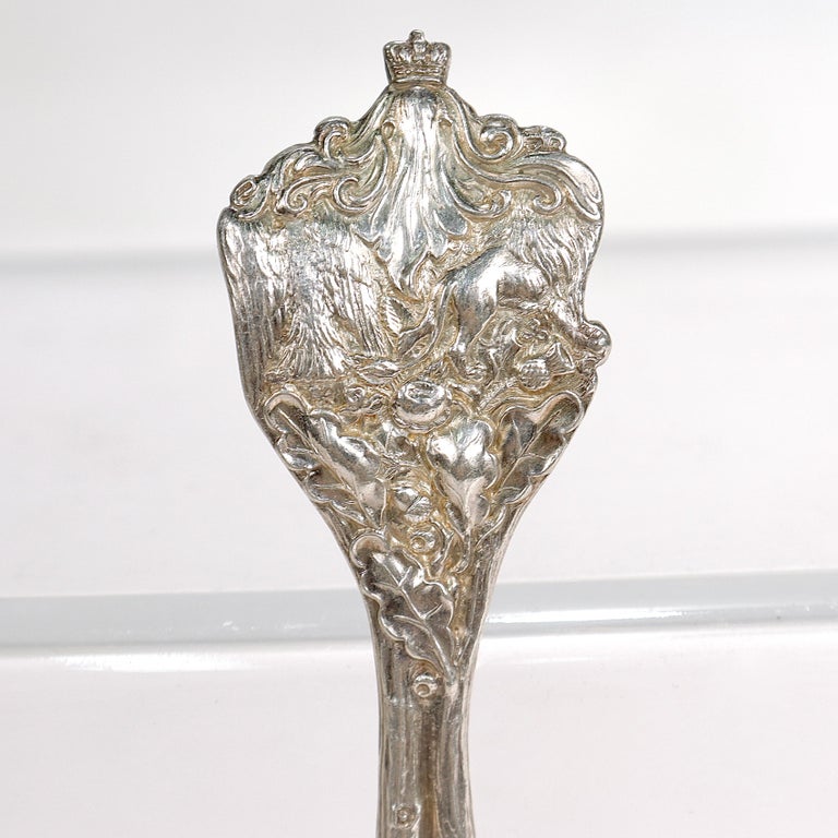 Set of 10 19th Century Elkington and Co. Silver Plate Dessert Spoons or ...