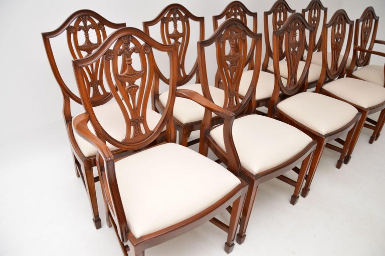 Set of 10 Antique Adam Style Dining Chairs at 1stDibs