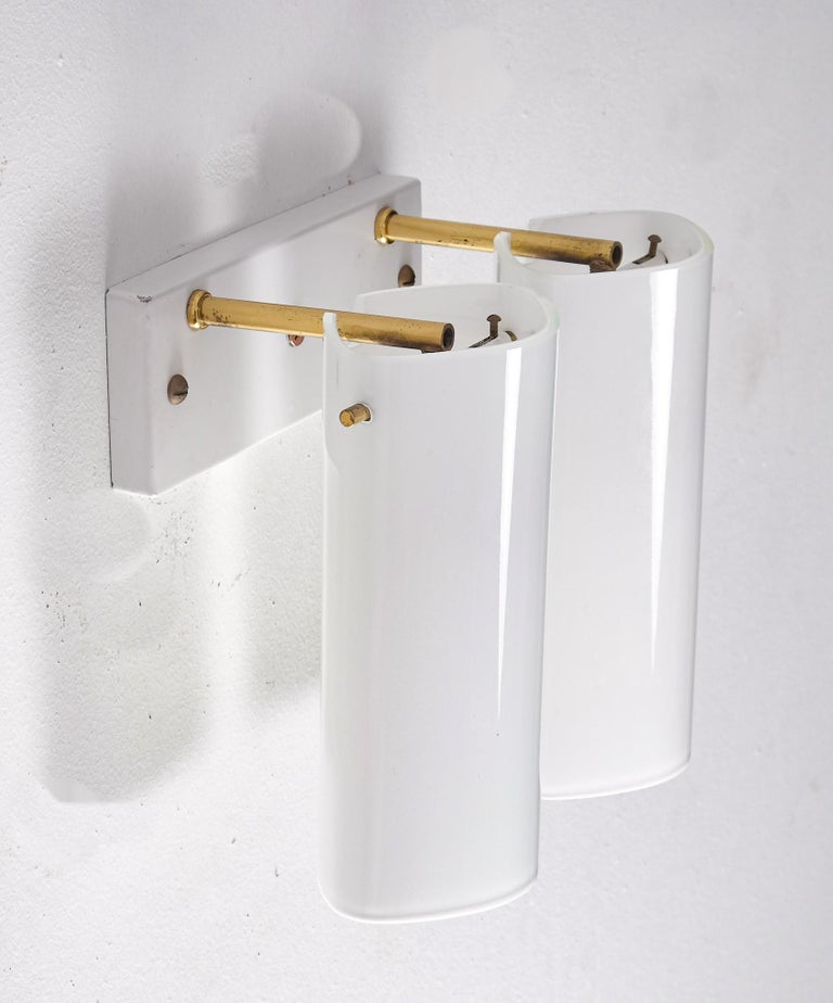 Set of 10 "Ark" Wall Lamps by Gert Nyström, Fagerhults, Sweden, 1960s ...
